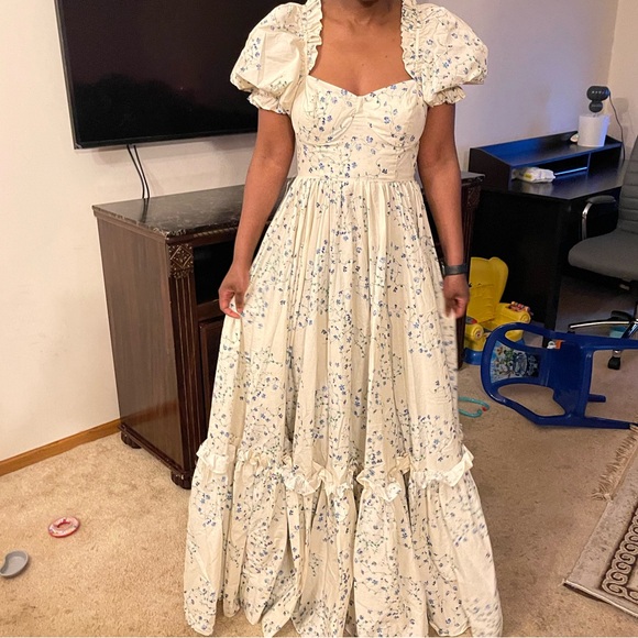 Selkie | Dresses | Selkie Blue Vine Ritz Gown New With No Tags | Poshmark